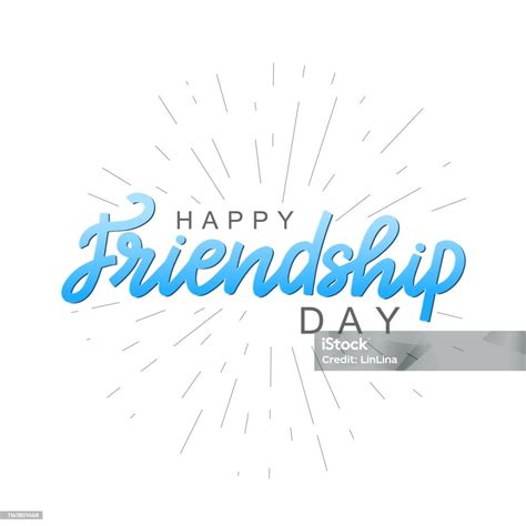 행복 우정의 날 문자 따옴표 벡터 브러시 서예 필기 우정의 날 타이포그래피 인쇄 공휴일에 대한 스톡 벡터 아트 및 기타 이미지 공휴일 국제 우정의 날 귀여운 Istock