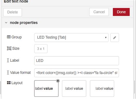 Learning Node Red How To Display A Led In Node Red Dashboard