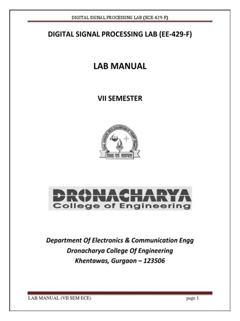 dsp manual ece pdf modulation convolution
