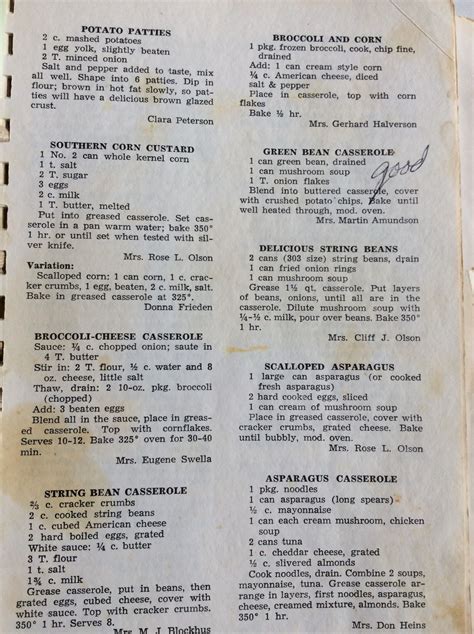 Pin By Gillard Filmore On East Clermont Church Cookbook 1966
