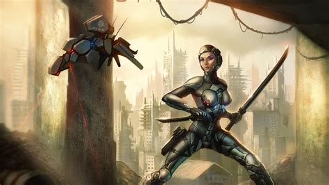 Download Sci Fi Woman Warrior Hd Wallpaper