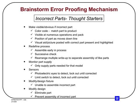 Error Proofing Technique Poka Yoke Ppt