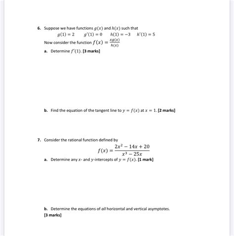 solved 6 suppose we have functions g x and h x such that