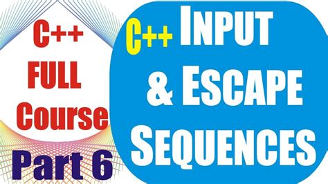 Escape Sequences C Endl Cout Cin C Part 6 C Programming In Urdu Hindi Youtube
