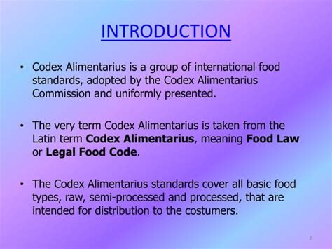 Codex Alimentarius Ppt Ppt Free Download