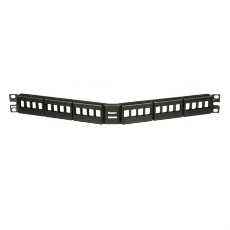 Nkfpal24 Patch Panel Front Access Angled 24 Port Black Labels At