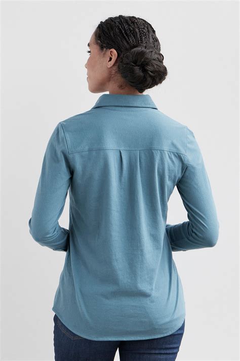 Cotton Knit Button Down Shirt Womens At Nicholas Olson Blog