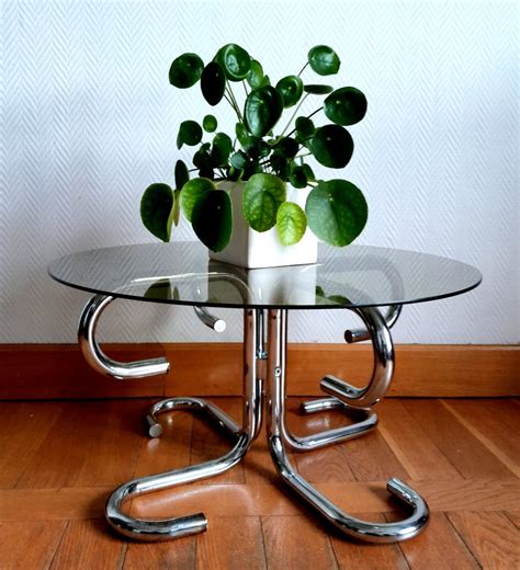 Table Basse Chrome Design Space Age 1970 Luckyfind