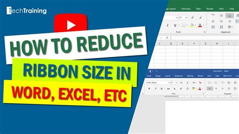 How To Reduce Ribbon Size In Microsoft Excel Word Shorts Youtube