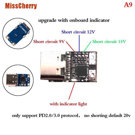 Misscherry อะแดปเตอรทรกเกอร Usb Type C Pd Decoy V V V Output Pd Shopee Thailand