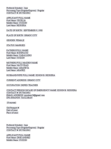 Dfa Preferred Schedule Pdf