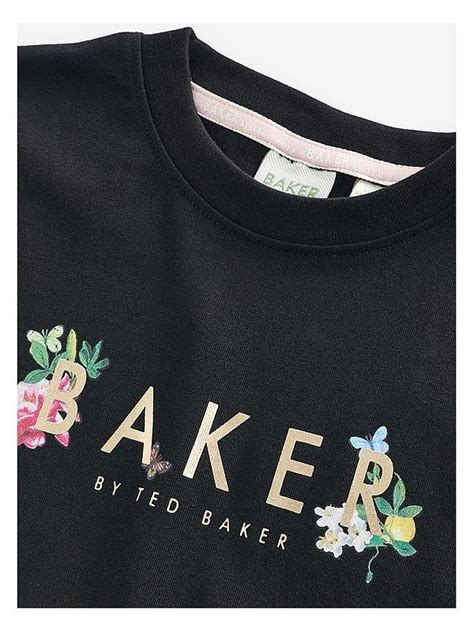 Ted Baker Baker By Ted Baker Girls Logo Tee Black Very