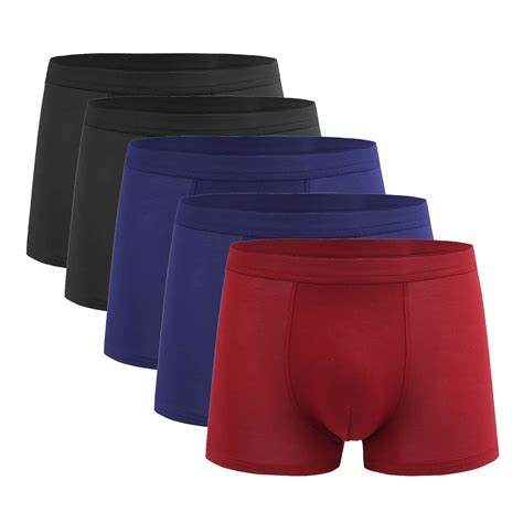 5pc Mens Polyester Underwear Xl Blue Moisture Wicking Durable Multi