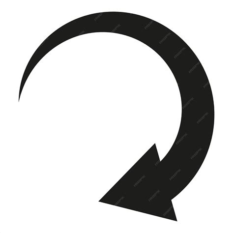 Premium Vector Large Black Curved Arrow Pointing Downward Stock Vector