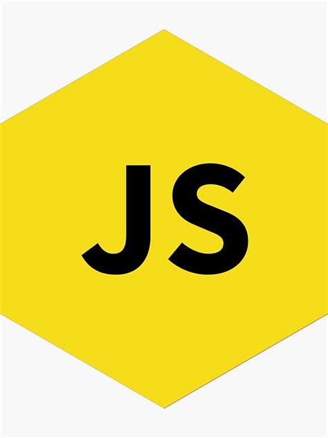 Javascript Yellow Hexagon Sticker For Sale By BeardWizard Redbubble