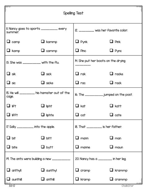 Wonders 3rd Grade Spelling Tests Bundle — Chalkstar