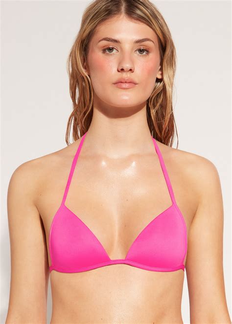 Graduated Soft Padded Triangle Swimsuit Top Indonesia Swimwear