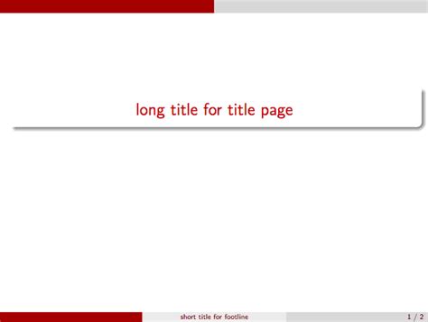 Yaml R Markdown Pandoc Beamer Presentation With Short Title Stack