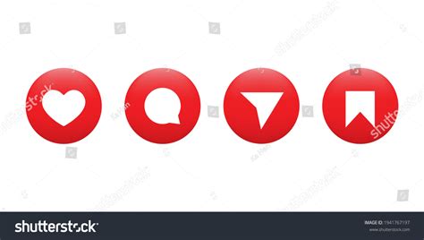 Like Comment Share Save Modern Social Stock Vector Royalty Free