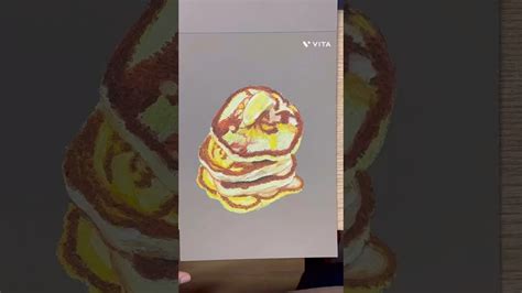 팬케이크 핫케이크 핫케익 팬케익 오일파스텔화 오일파스텔드로잉 오일파스텔일러스트 오일파스텔그리기 드로잉 그림그리기 그림취미 취미그림 디저트일러스트