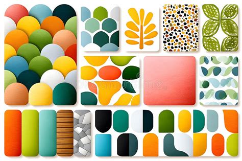 Colorful Abstract Shapes And Patterns Create Vibrant Collection Of Design Elements Showcasing