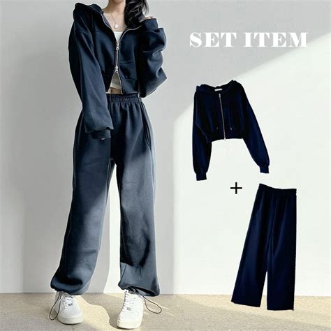 코키코키 Set단품가능🙆🏻‍♀기장선택 기모 투웨이 후드집업 스트링 일자 와이드 조거 팬츠세트 트레이닝세트