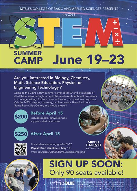 Mtsu Summer Stem Camp Registration Open Through May 15 For High