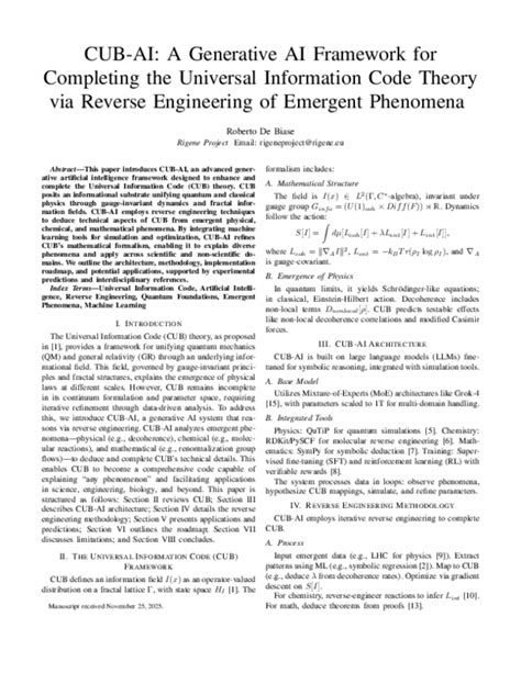 Pdf Cub Ai A Generative Ai Framework For Completing The Universal