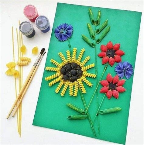 Аппликация из макарон | OK.RU | Craft work for kids, Spring crafts for ...