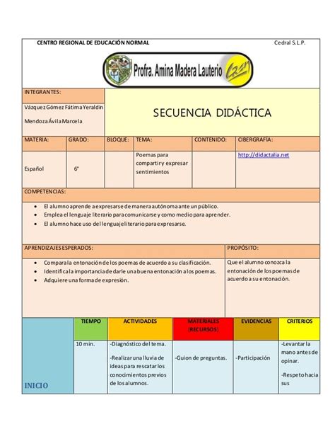 Secuencia Didactica
