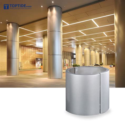 Interior Round Shape Flexible Wall Cladding Panel Aluminum Columns