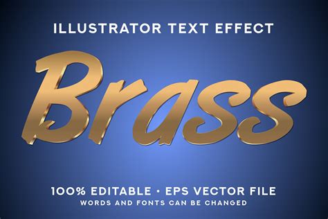 Brass Text Style Effect Text Effect Graphic By Abu Fahim · Creative