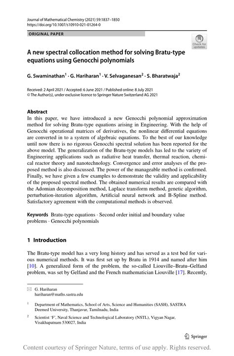 A New Spectral Collocation Method For Solving Bratu Type Equations Using Genocchi Polynomials