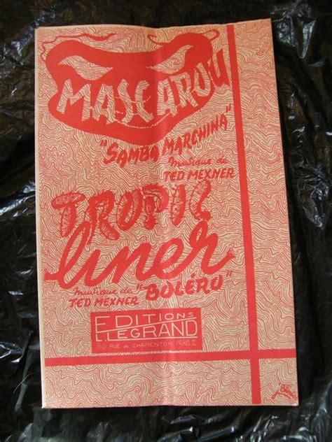 And Spartito Mascarou Ted Mexner Tropic Liner 1955 Samba Bolero Eur 13
