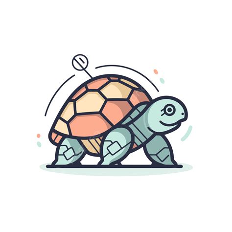 Turtle Icon Vector Design Tortoise Lineal Icon Flat Icon Png And