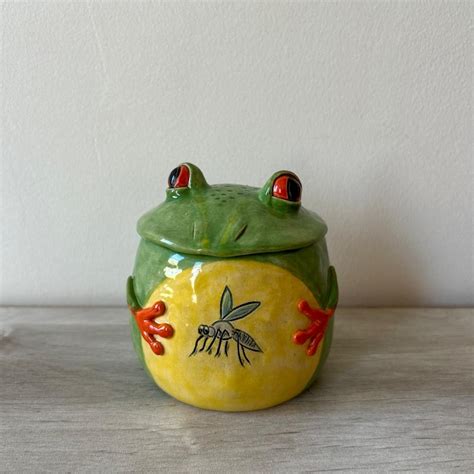 Frog Cookie Jar Etsy