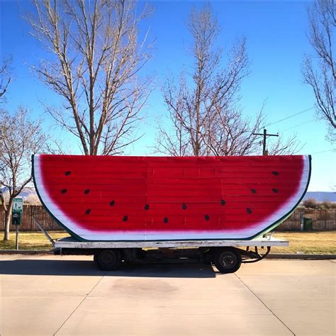 Worlds Second Largest Watermelon Slice Green River Utah Land Of