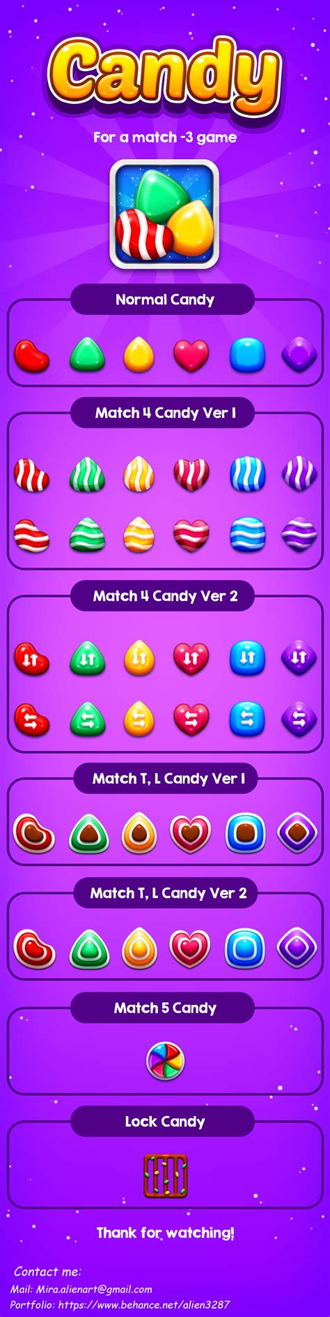 Assets Game Candy On Behance