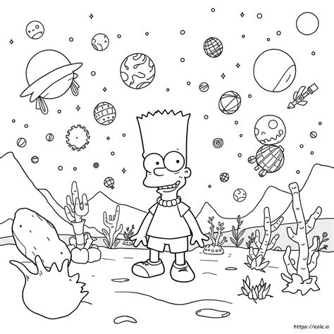 Trippy Bart Simpson Coloring Pages