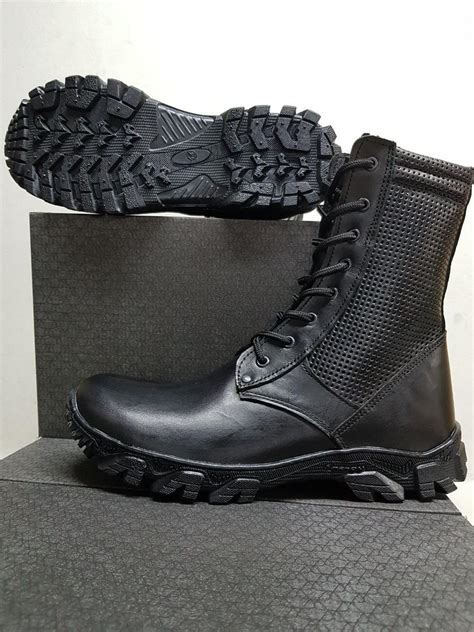 Берцы летние облегченные кожаные с перфорацией Armos Scout Black ...