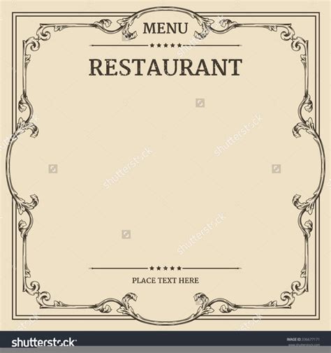 Restaurant Menu Frames Free Images At Vector Clip Art