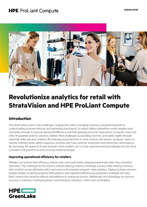 Revolutionize Analytics For Retail With Stratavision And Hpe Proliant