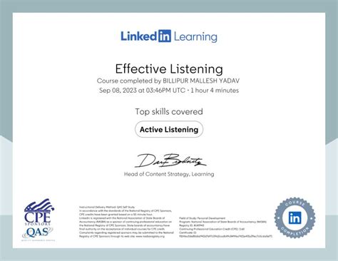 Billipur Mallesh Yadav On Linkedin Certificate Of Completion