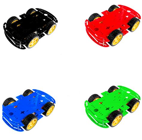 4 Colors 4wd Smart Robot Car Chassis Kits For Arduino Nyereka Tech