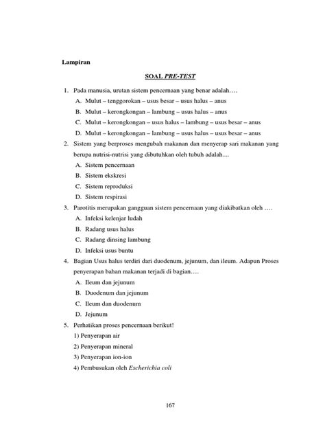 Soal Pre Test Pdf