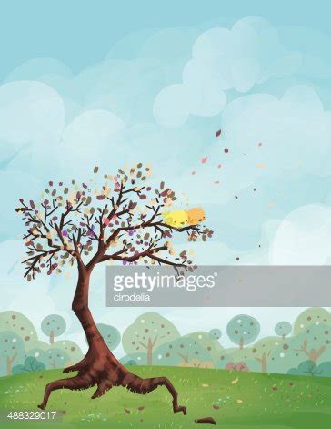 Tree With Birds Stock Clipart Royalty Free FreeImages