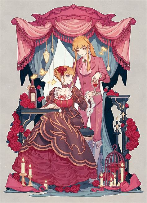 Beatrice And Ushiromiya Lion Umineko No Naku Koro Ni Drawn By Aluce