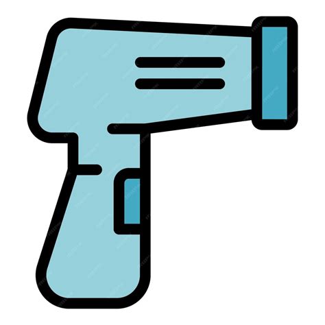 Premium Vector Laser Thermometer Virus Icon Outline Laser Thermometer Virus Vector Icon For