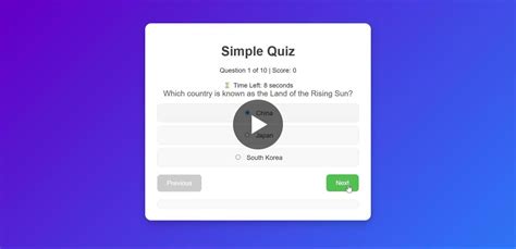 Webdevelopment Quizapp Internship Technohacks Html Css Javascript Abdallah Khatib