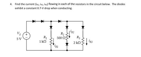 solved 4 find the current ir1 ir2 ir3 flowing in each of